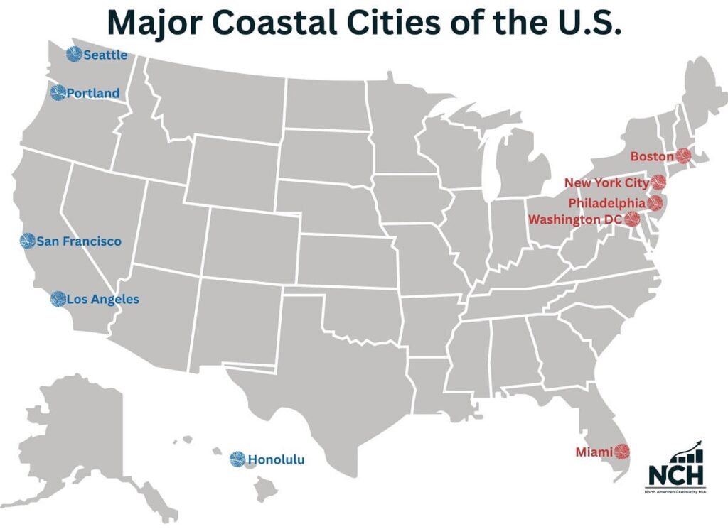 List of States on West Coast and East Coast of the United States ...