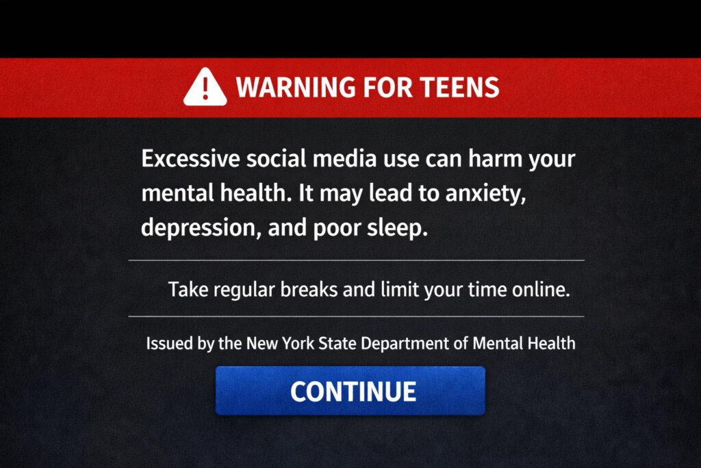 New York Mandates Social Media Warning Labels For Teenagers - North ...